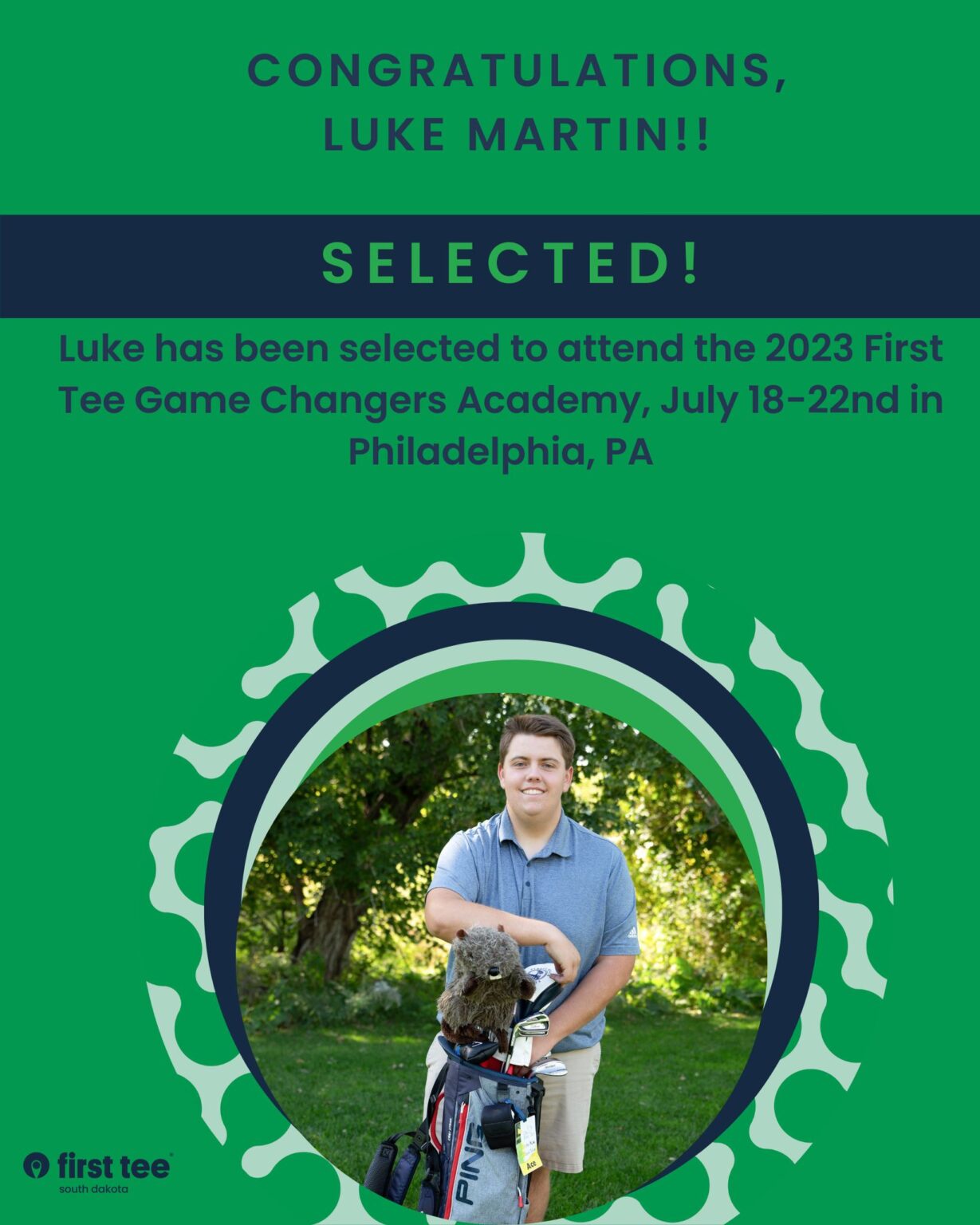 Martin is attending the 2023 First Tee Game Changers Academy! - First ...